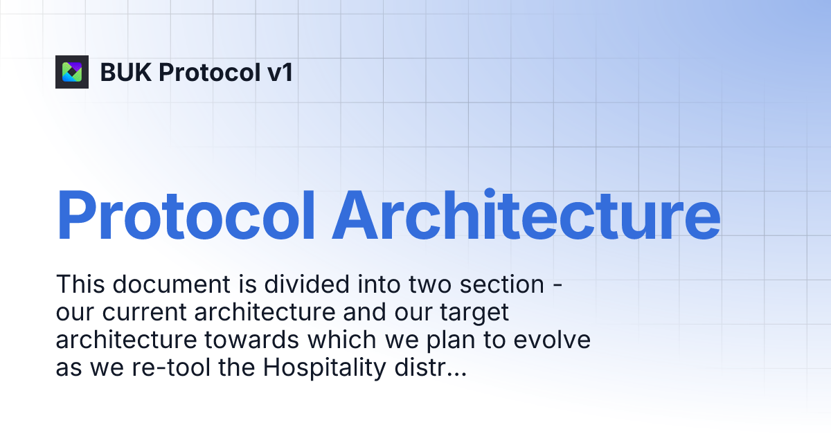 Protocol Architecture | BUK Protocol v1
