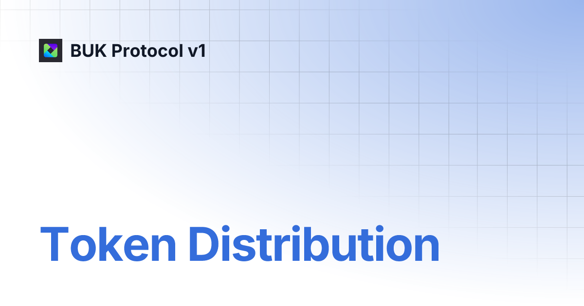Token Distribution | BUK Protocol v1